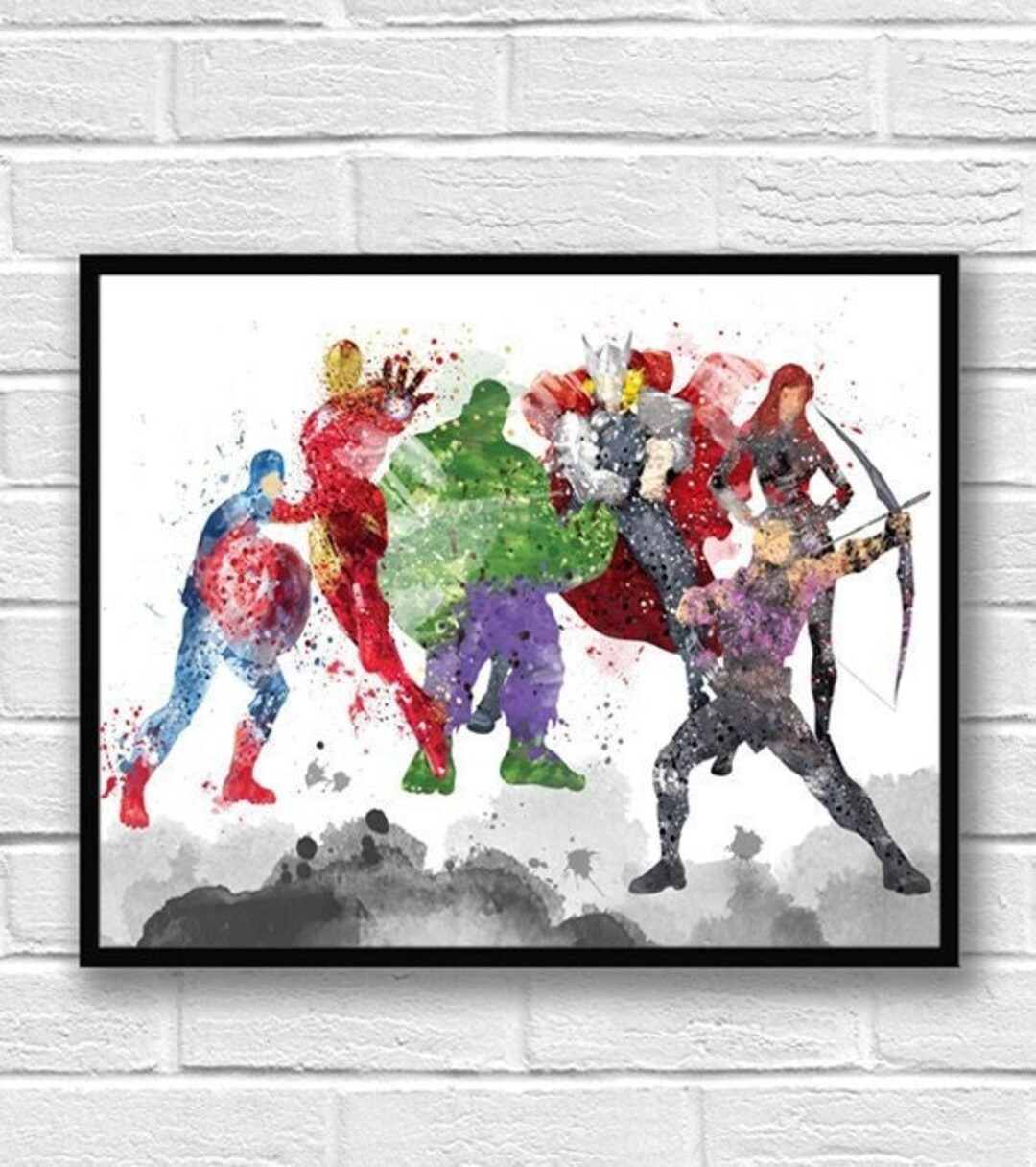 Avengers Watercolor Print Movie Poster Wall Art Print Hulk - Etsy