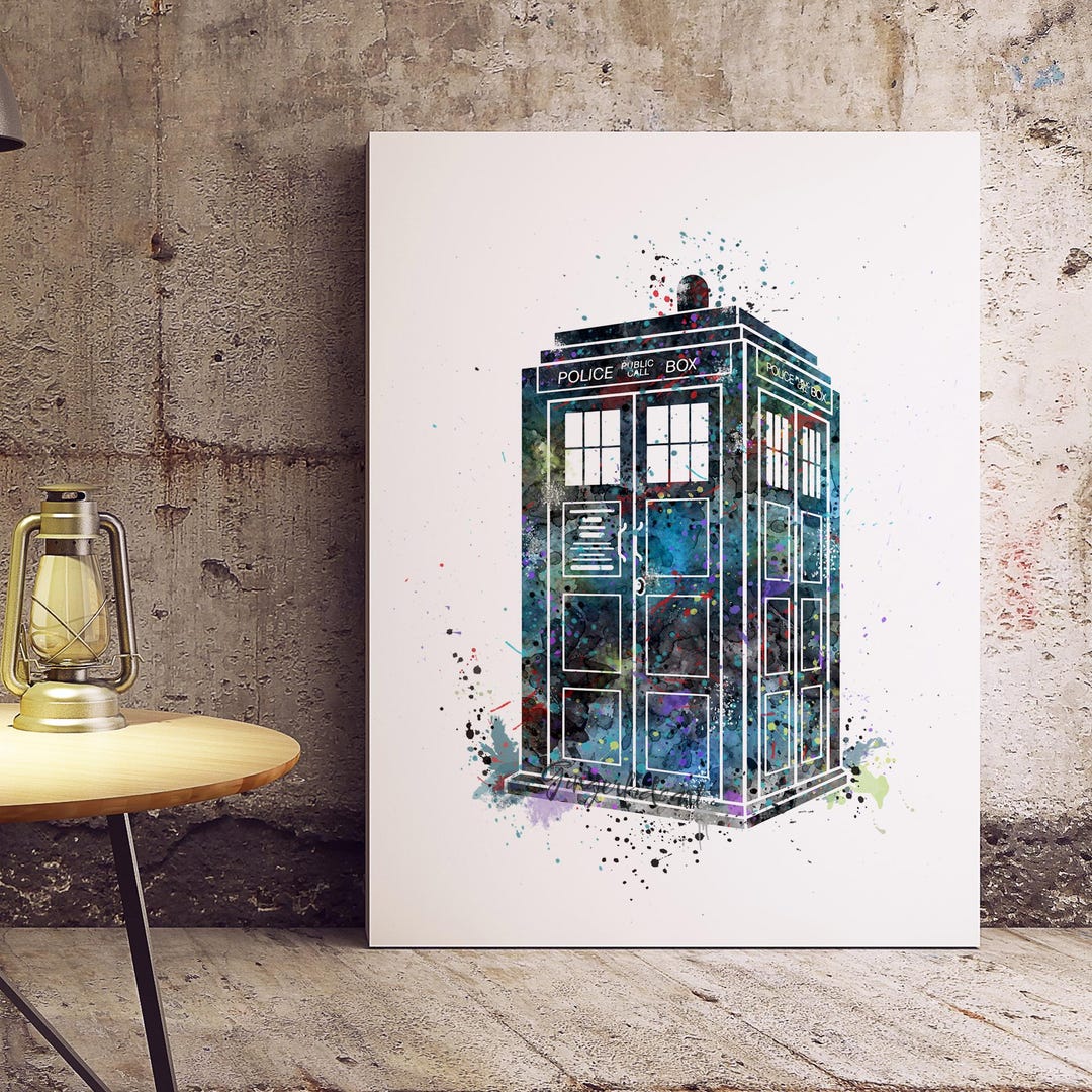 TARDIS Watercolor Art Print: Doctor Who Movie Poster 327 - Etsy