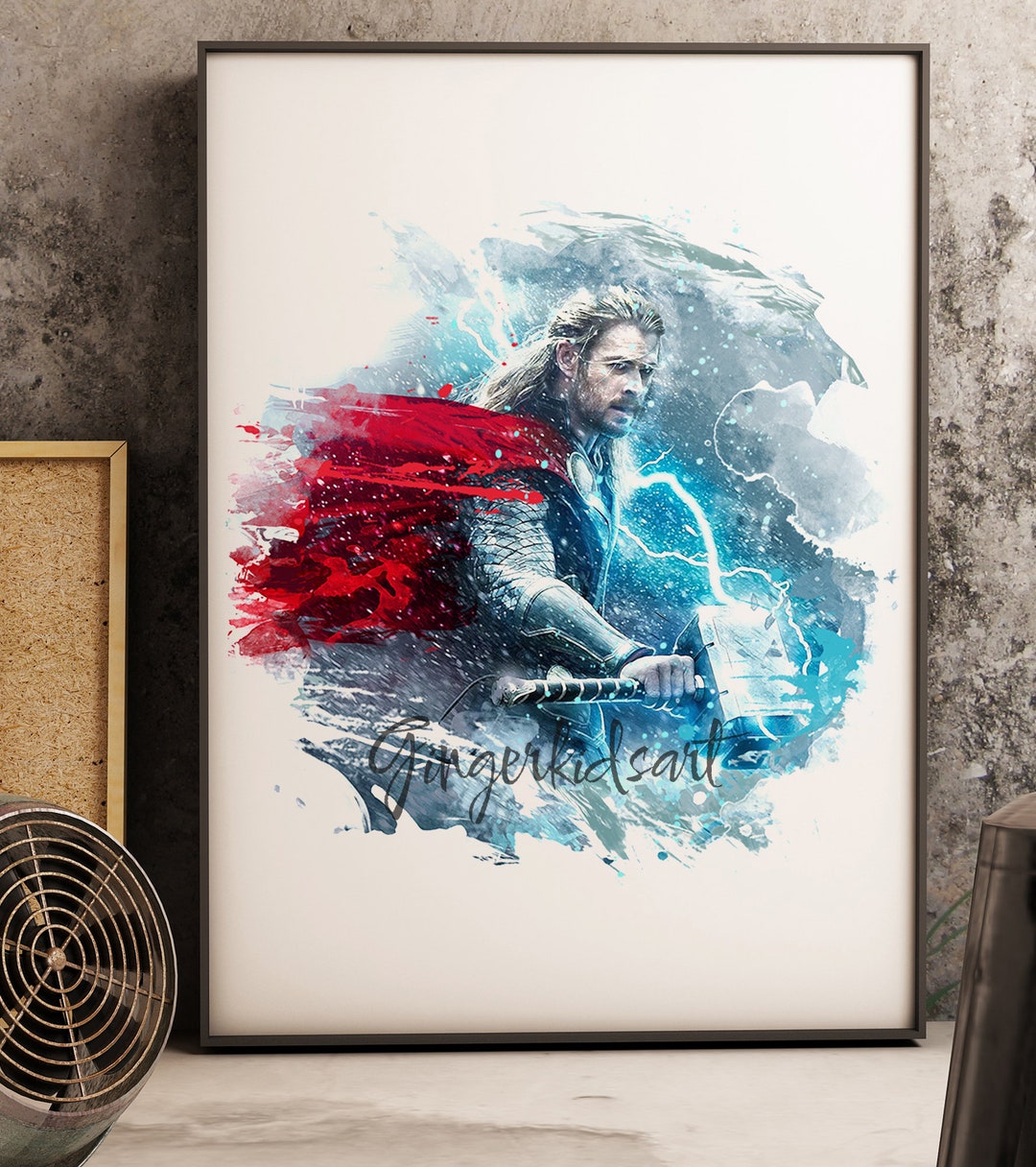 Thor, Watercolor, Art Print, Avengers, Superhero, Comic, Marvel, Thor ...