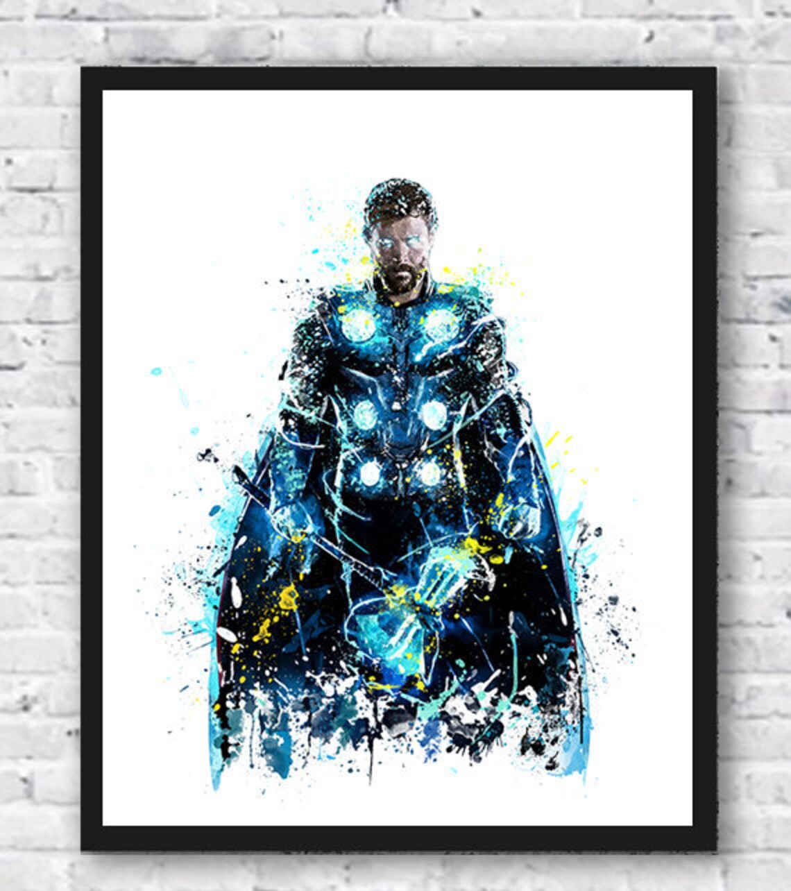 Thor Watercolor Art Print Avengers Superhero Comic | Etsy