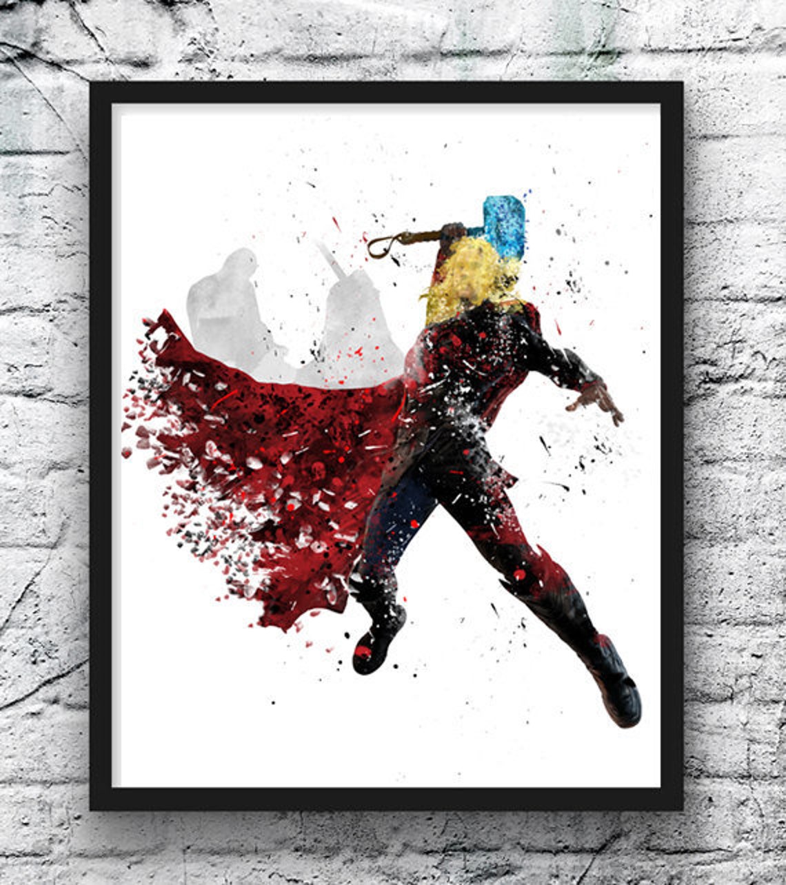 Thor Watercolor Art Print Avengers Superhero Comic | Etsy