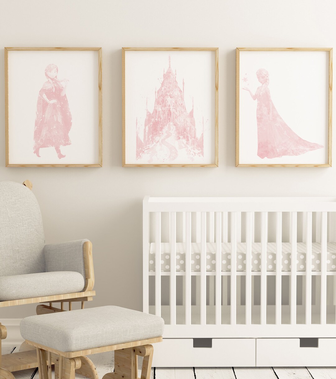 Frozen, Watercolor, Art Print, Princess, Elsa, Anna, Frozen Castle ...