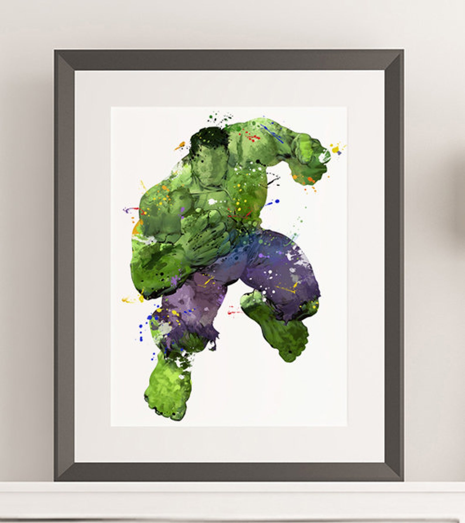 Hulk Watercolor Art Print Avengers Movie Poster - Etsy