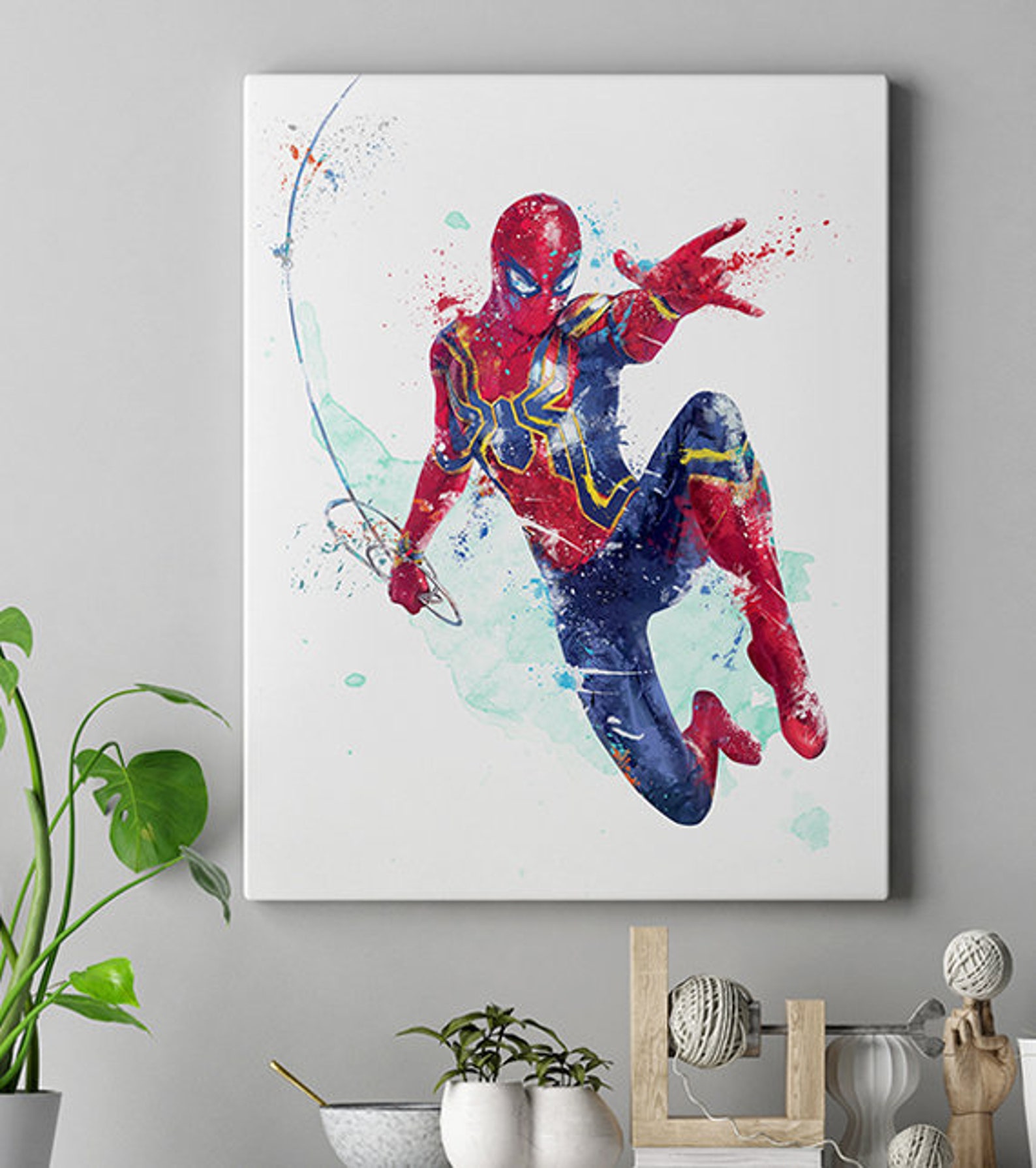 Spiderman Avengers Watercolor Print Superhero Marvel - Etsy