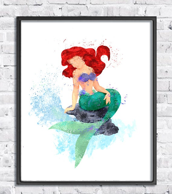 Little Mermaid Watercolor