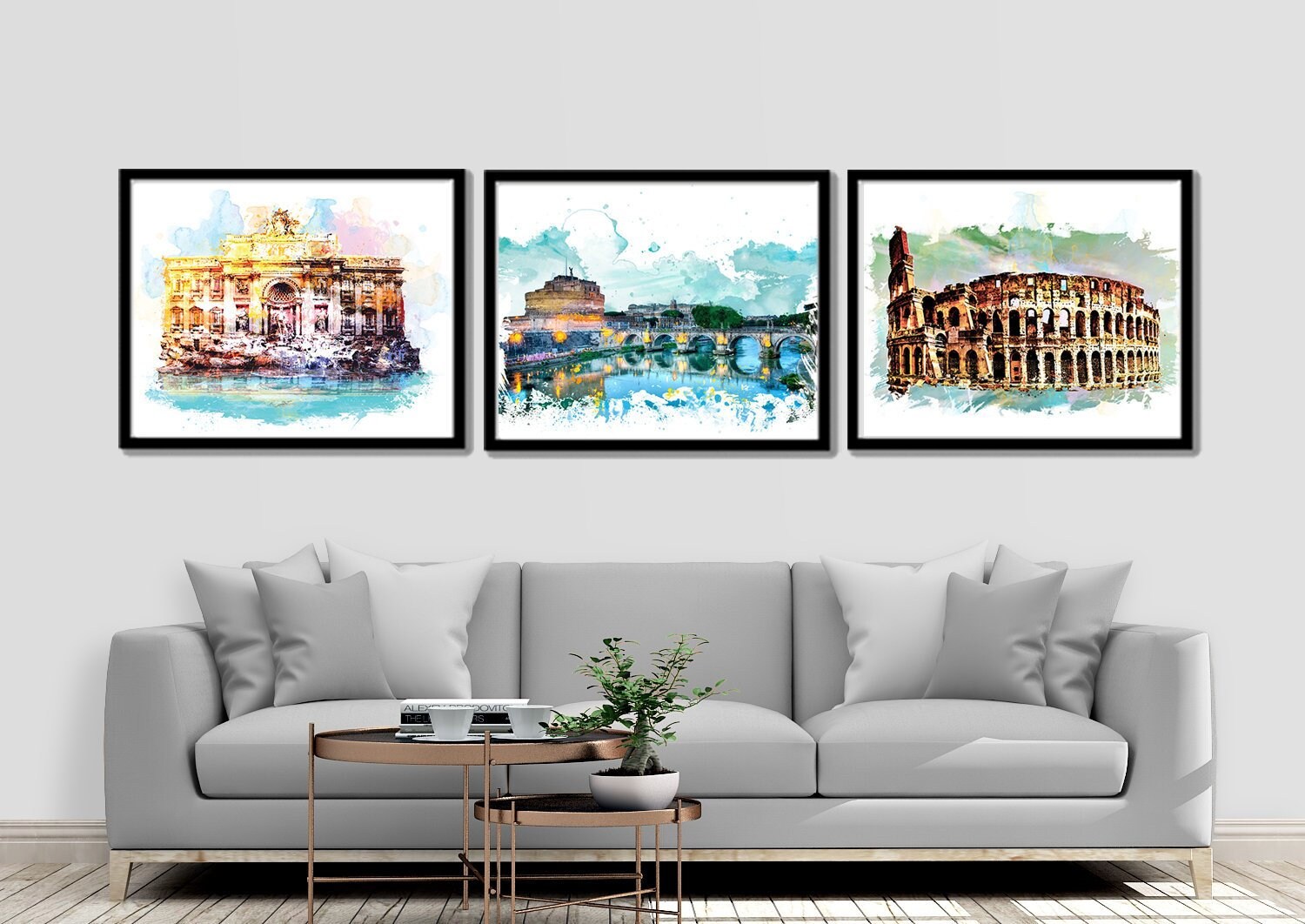 Rome Watercolor Art Ancient Rome Print Italy Painting - Etsy