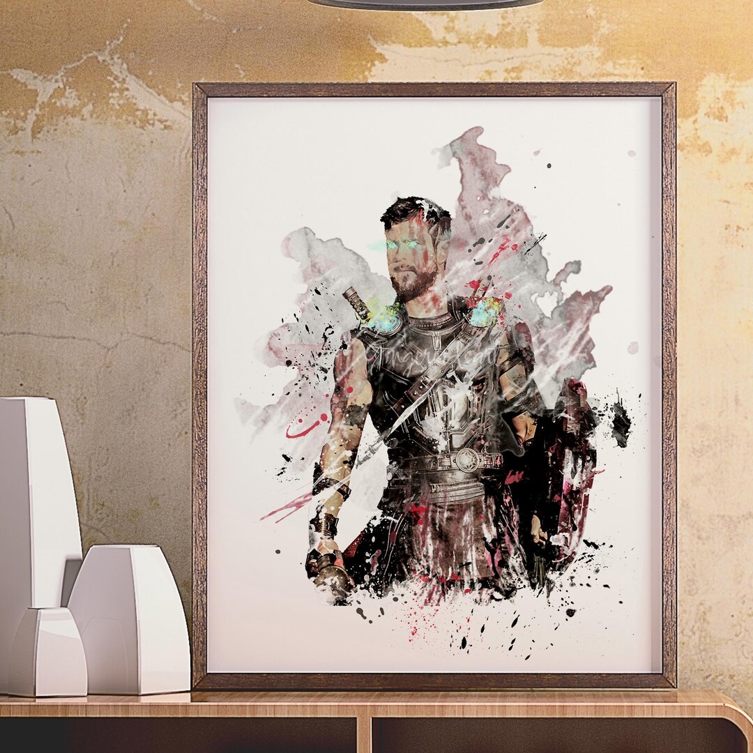 Thor Watercolor Art Print: Avengers Superhero, Kids Room Decor 833 - Etsy