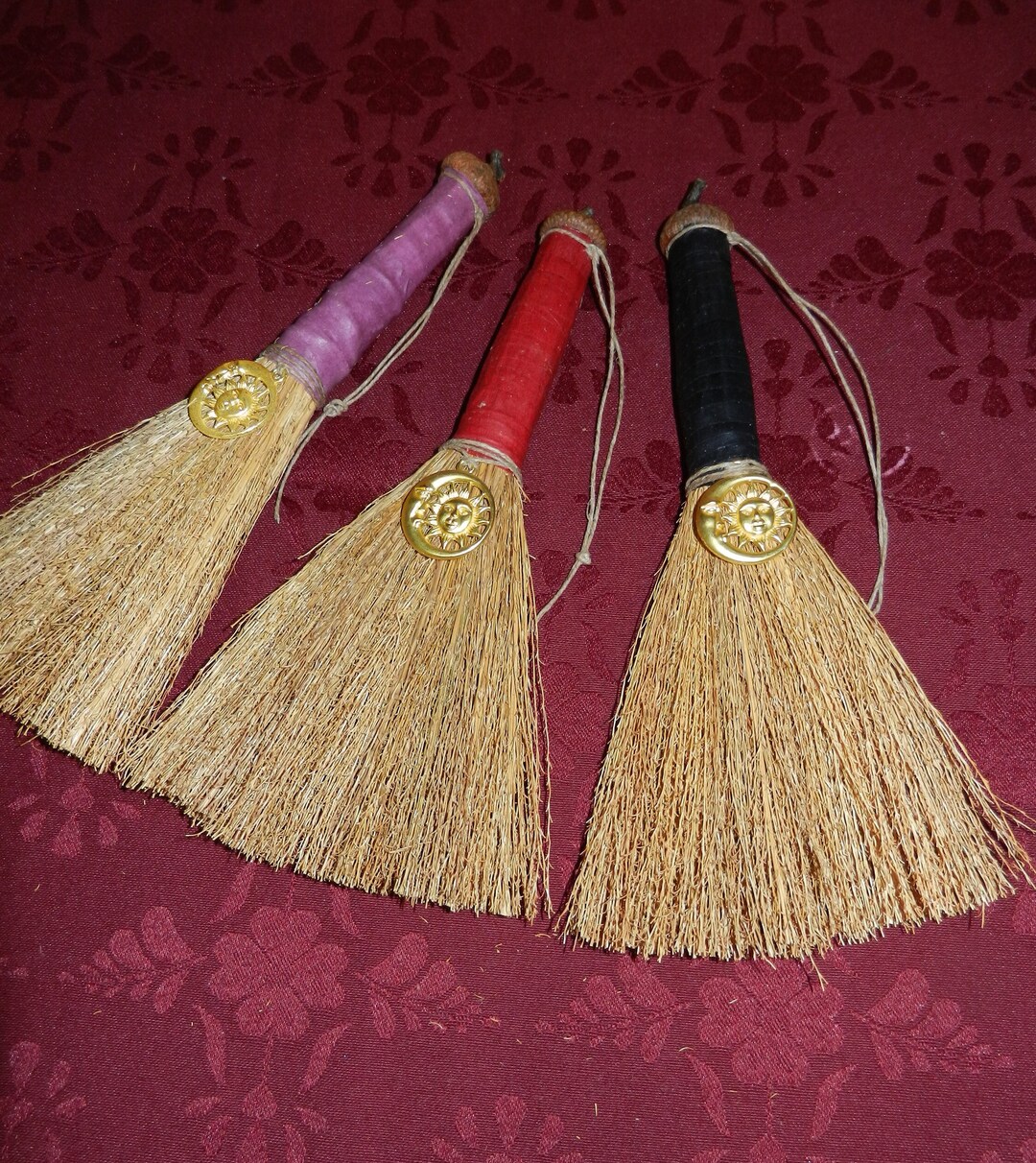 Wicca/witch Altar Besom/broom 8 1/2" Goldtone Amulet Lanyard - Etsy