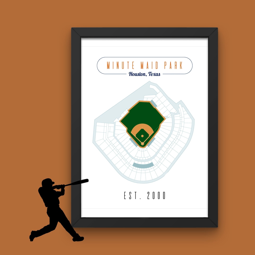 MLB Stadium Prints Minute Maid Park, Houston Astros Digital Download ...