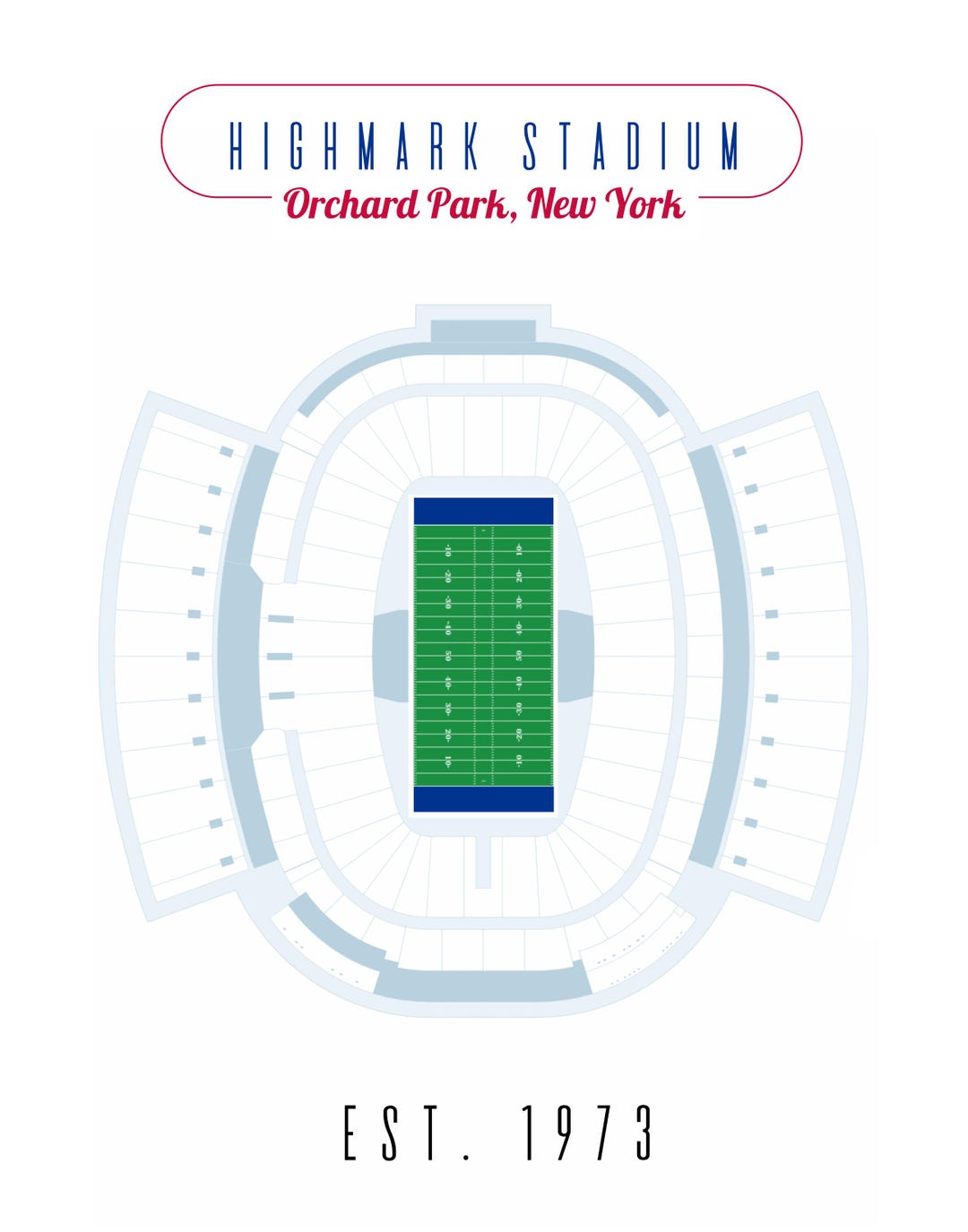 Buffalo Bills Stadium Map, Digital Download, NFL Football Highmark ...