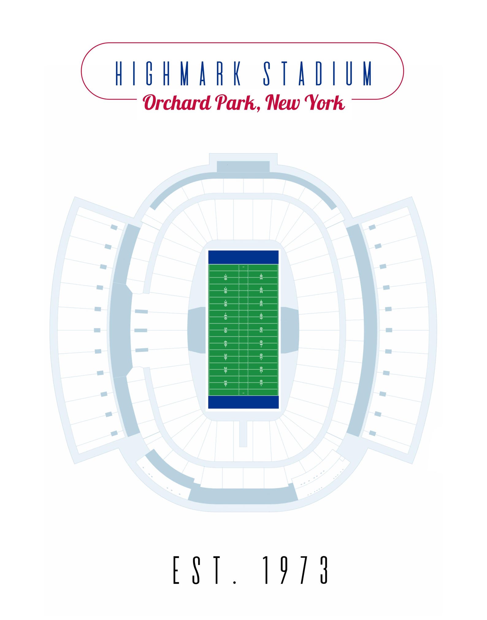 Buffalo Bills Stadium Map Art, NFL Highmark Stadium Print (PDF) - Etsy