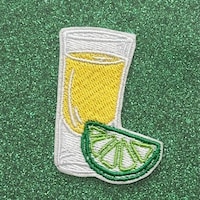Tequila Soda Black and Green Embroidered Patch - Iron on Patch ...