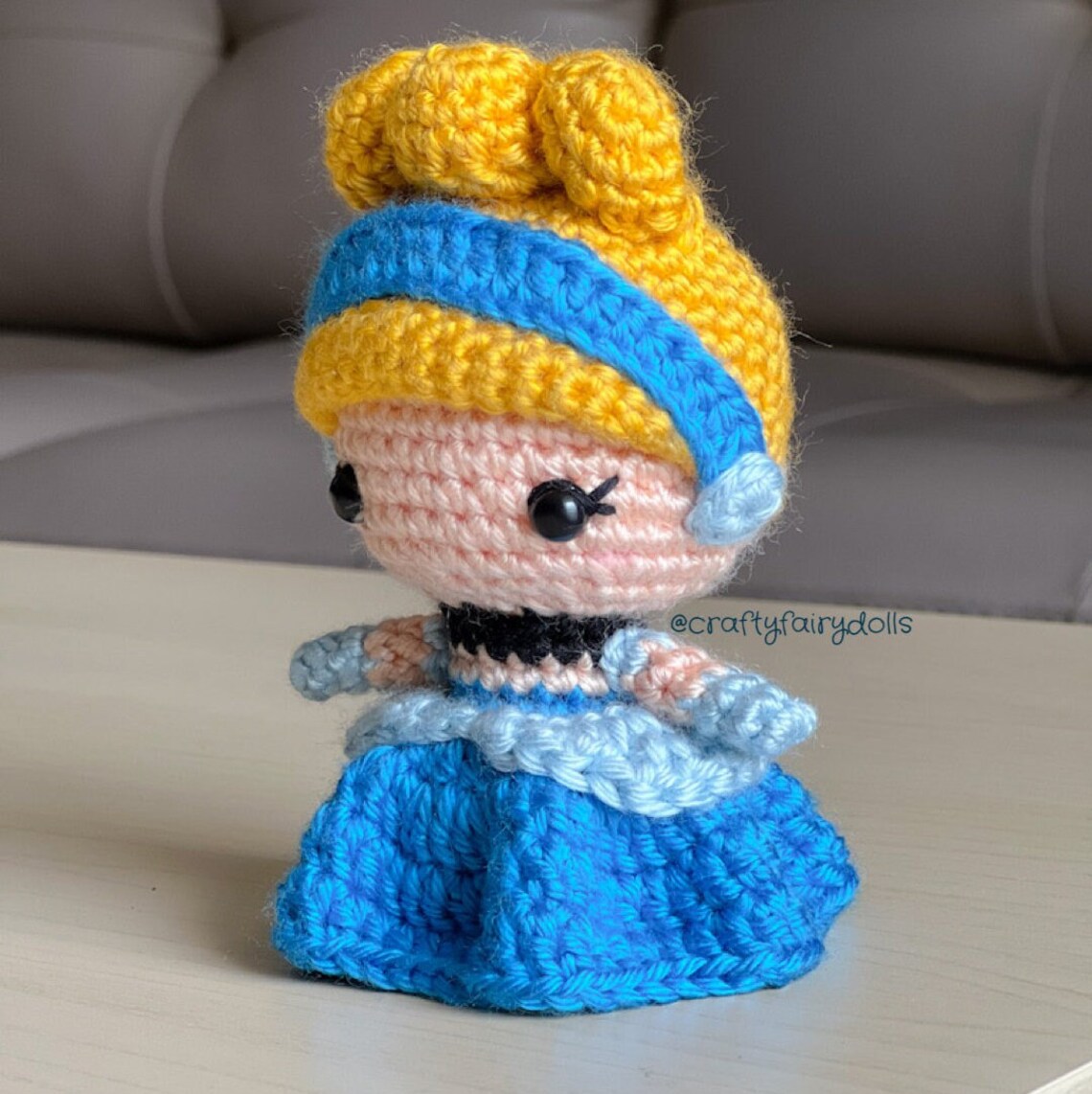 Crochet Cinderella Doll Amigurumi Pattern Fairytale Princess in English ...