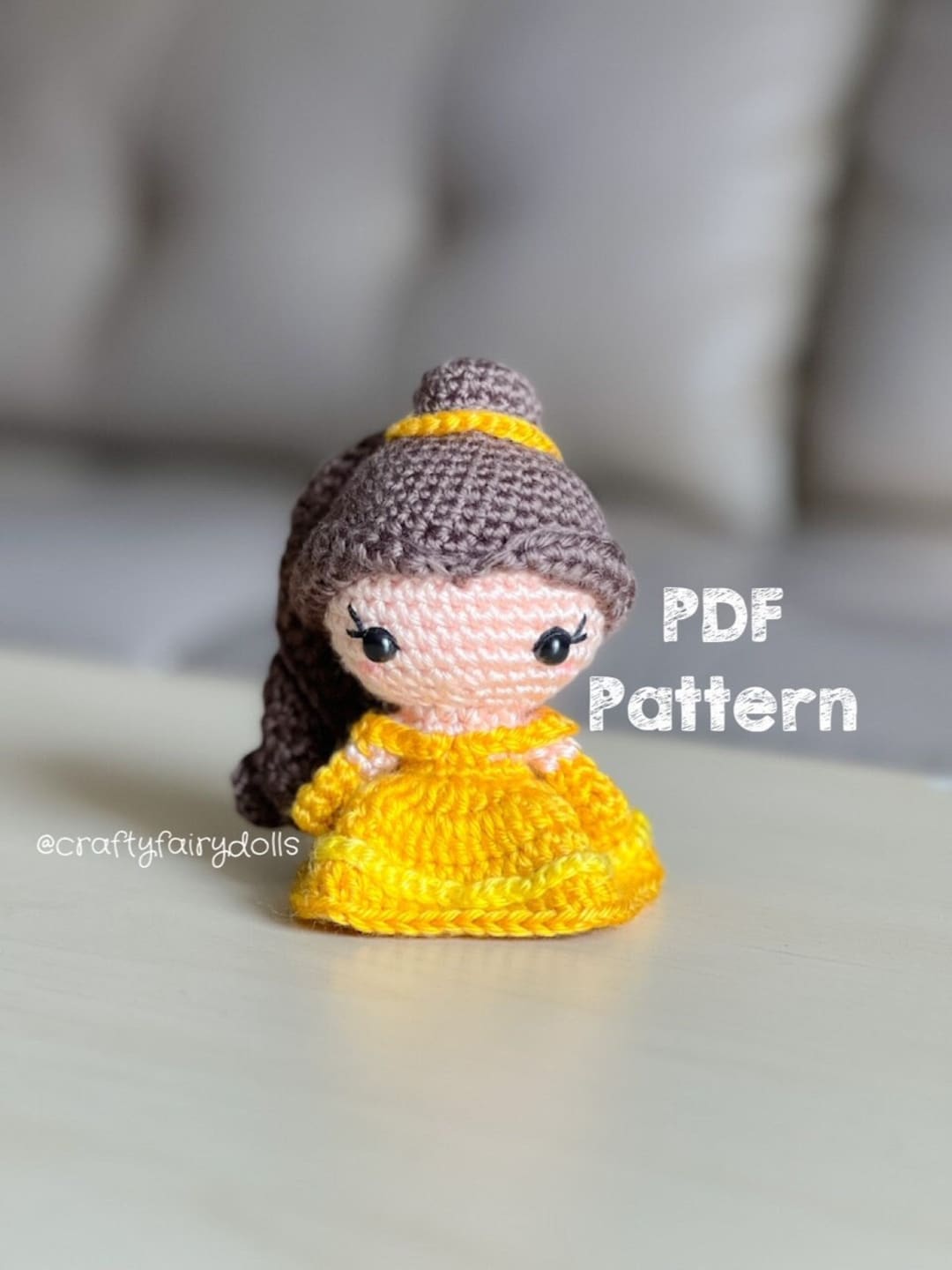 Crochet Belle Doll Beauty and the Beast Amigurumi Pattern Fairytale ...