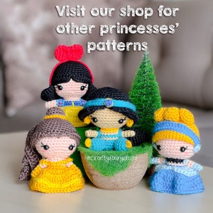 Crochet Cinderella Doll Amigurumi Pattern Fairytale Princess in English ...