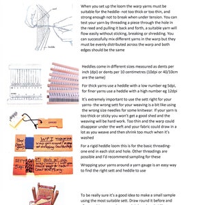 Instant Download, 5 Sheets From Sarah Howard to Help With Your Weaving ...