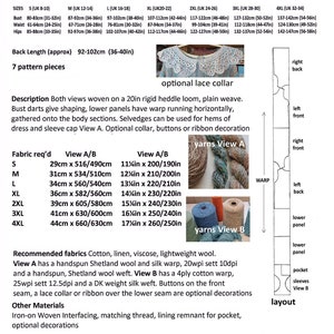 GW DR013 S 4XL Overhead Dress, Darts, Lower Panels Gathered to Body ...