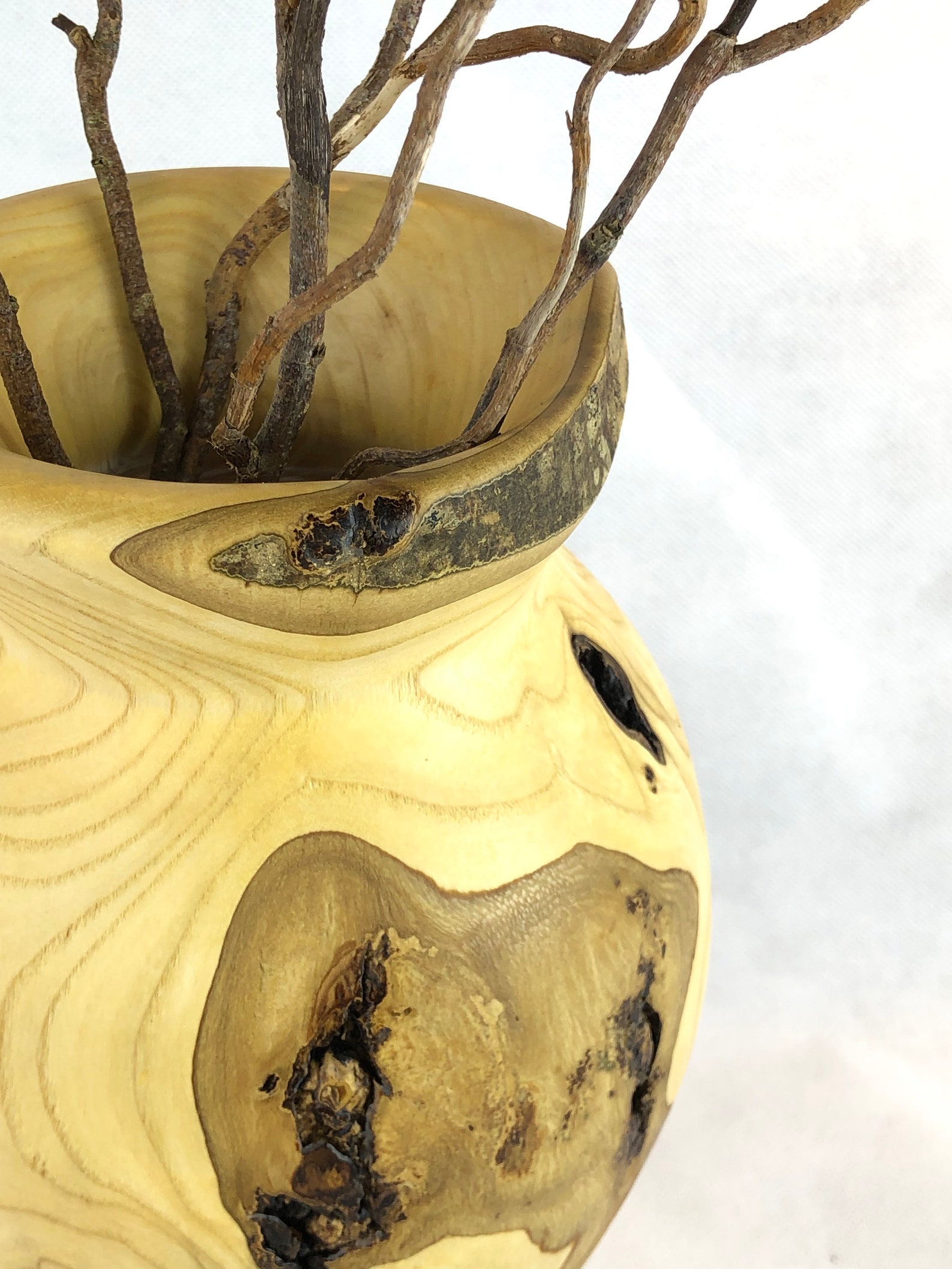 Carbis Bay Cankered Ash No. 2 Turned Large Wooden Vase Hand | Etsy