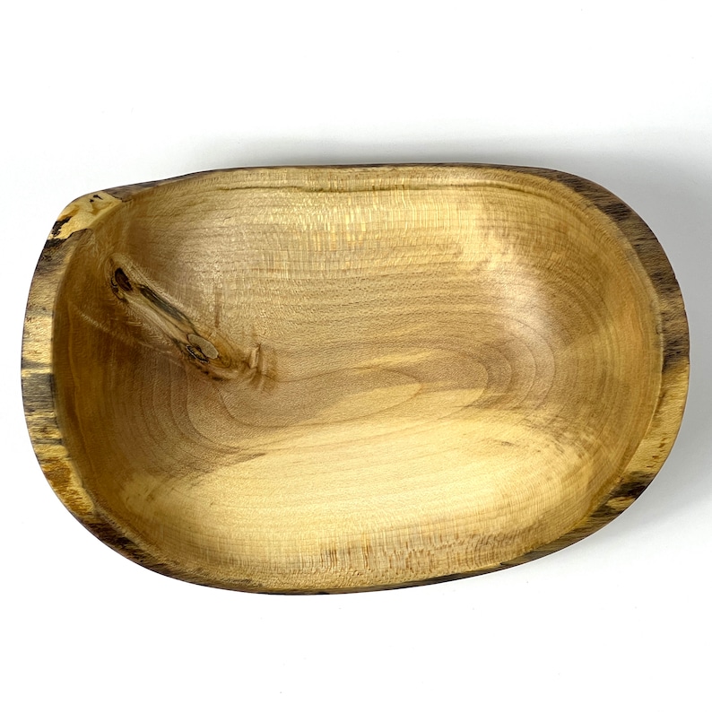 Handmade Sycamore Live Edge Bowl: Cornish Wood Turned Trinket Dish - Etsy