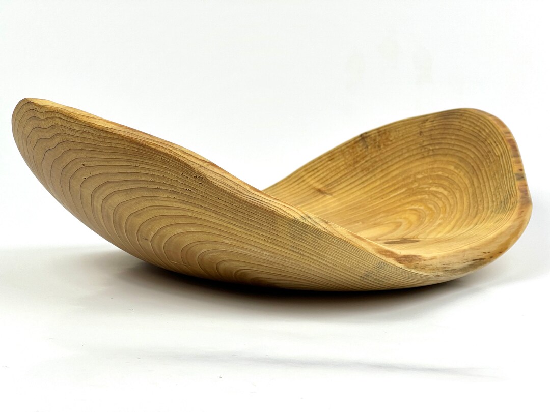 Hand Turned Cypress Wood Bowl: Live Edge Cornish Decor - Etsy