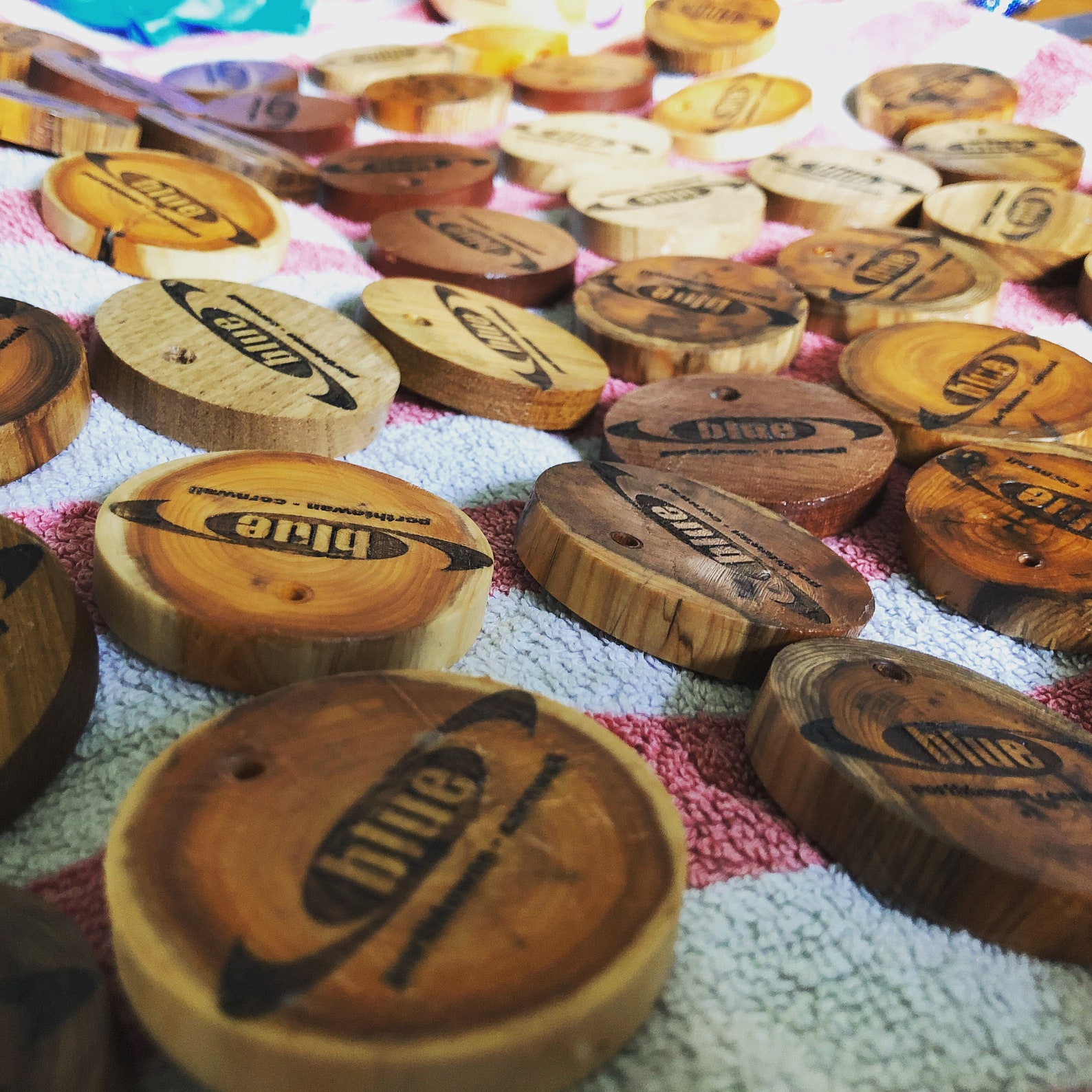 Custom Personalised branded logo Keyring Handmade reclaimed | Etsy