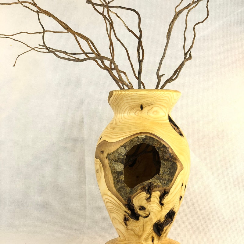 Rustic Wood Vase - Etsy