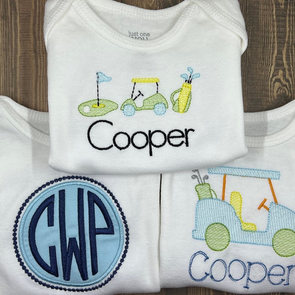 Monogrammed Golf Baby Boy Clothes - Etsy