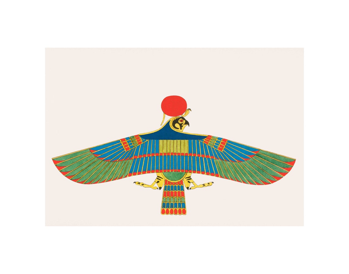 Egyptian Print Hawk Print Egyptian Sun God Ancient Egypt | Etsy