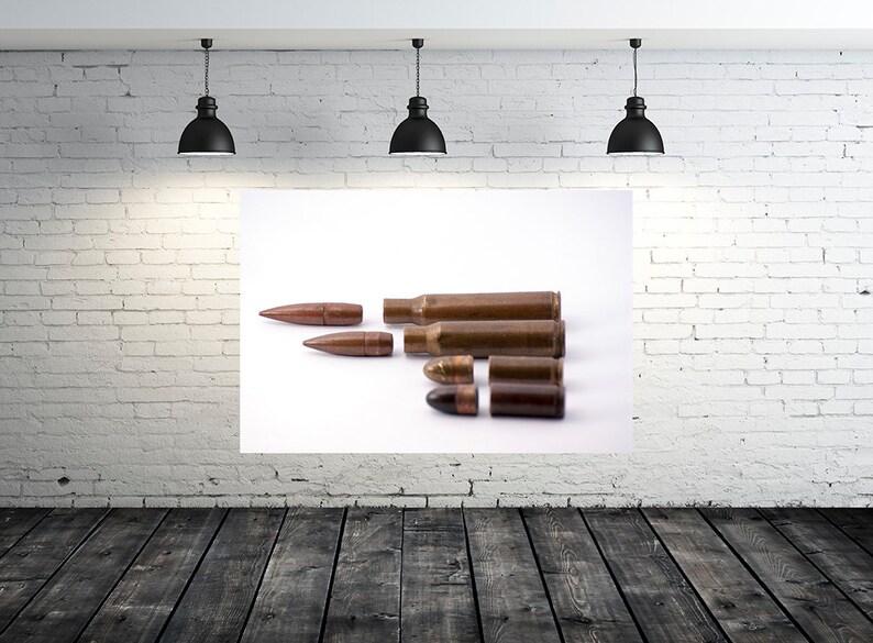 Bullet Print Ammo Decor Bullets Art Home Decor Police Gift Military ...