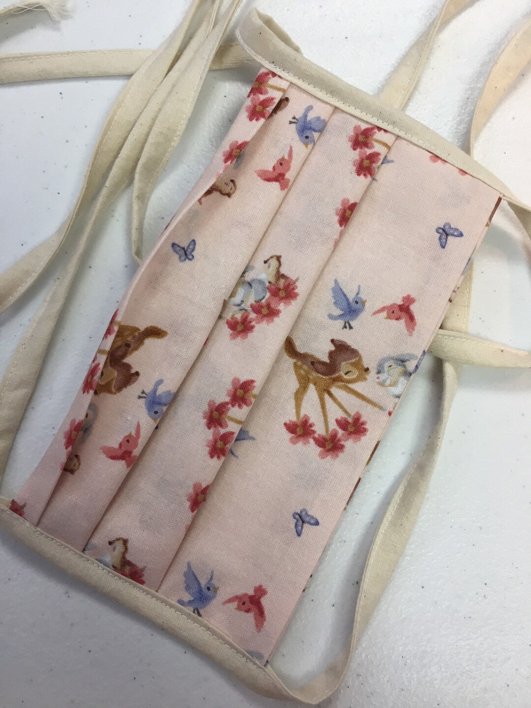 Bambi Disney Face Mask Cotton Cloth with Ties or Ear Elastic Pliable ...