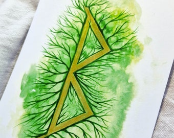 Berkana Rune - Etsy