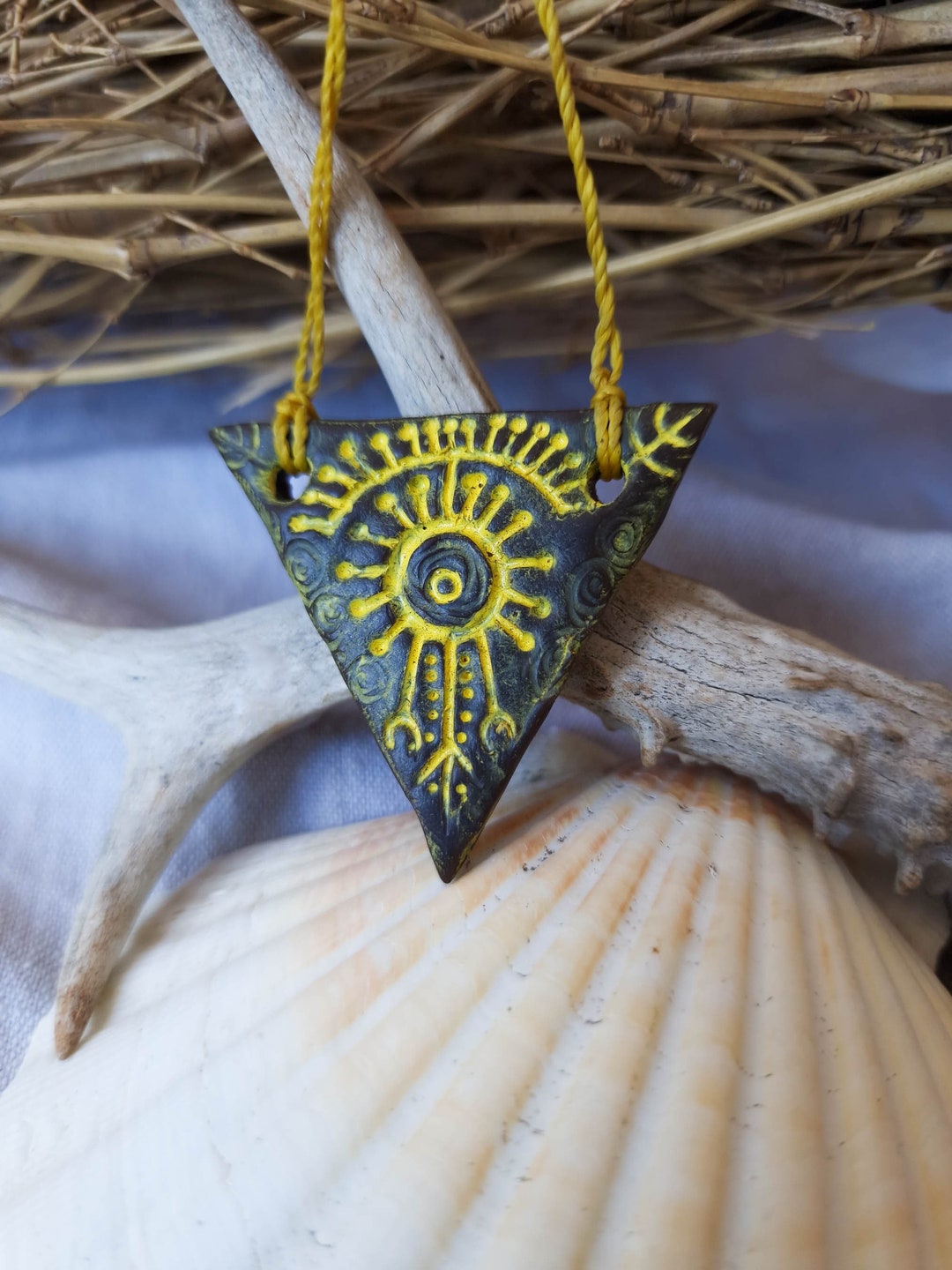Shamanic Yellow Sun Protection Amulet - Etsy