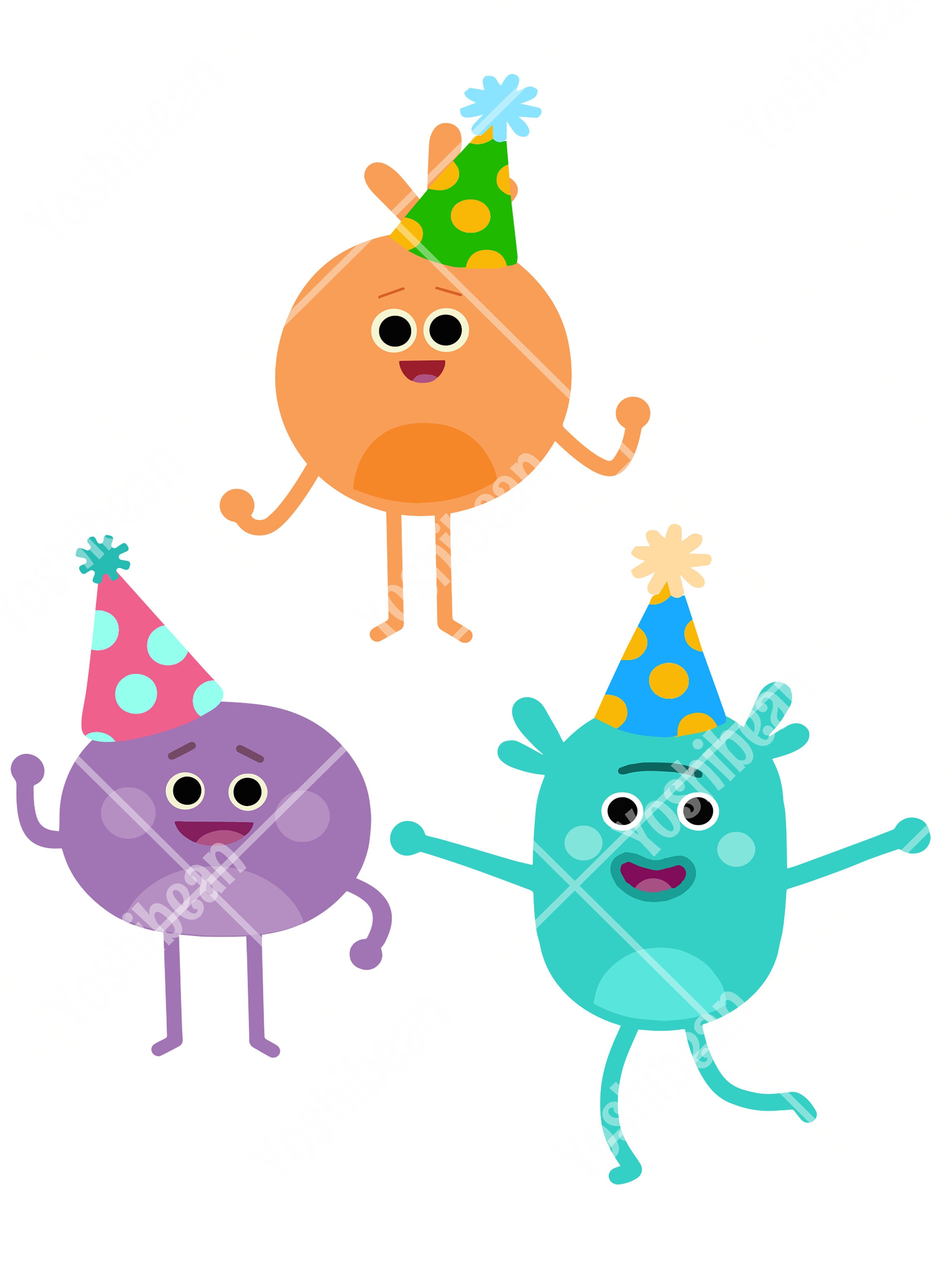 Bumble Nums Party Characters (PNG Only) - Etsy