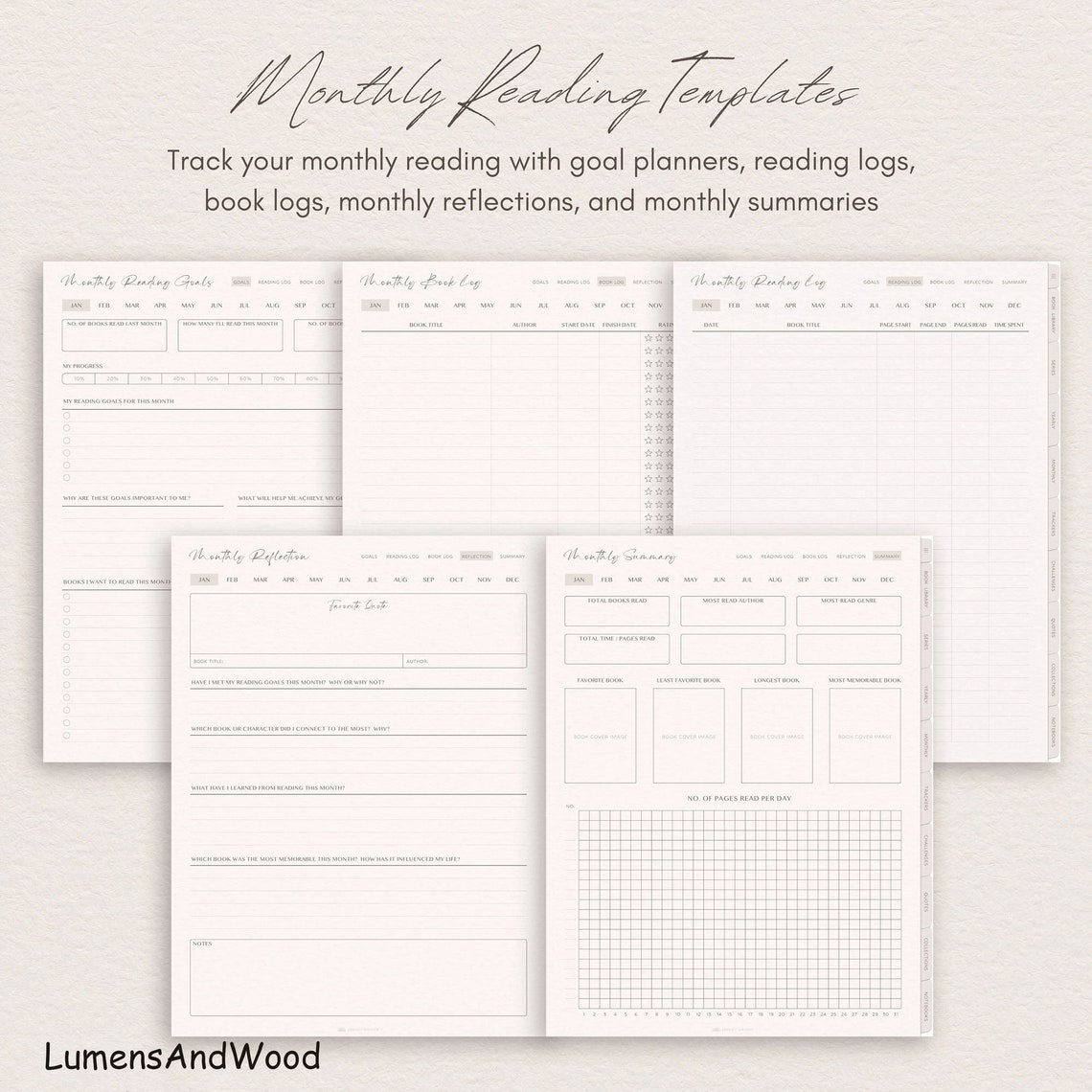 Digital Reading Magazine 2024 | Minimalist Reusable Boho Reading ...