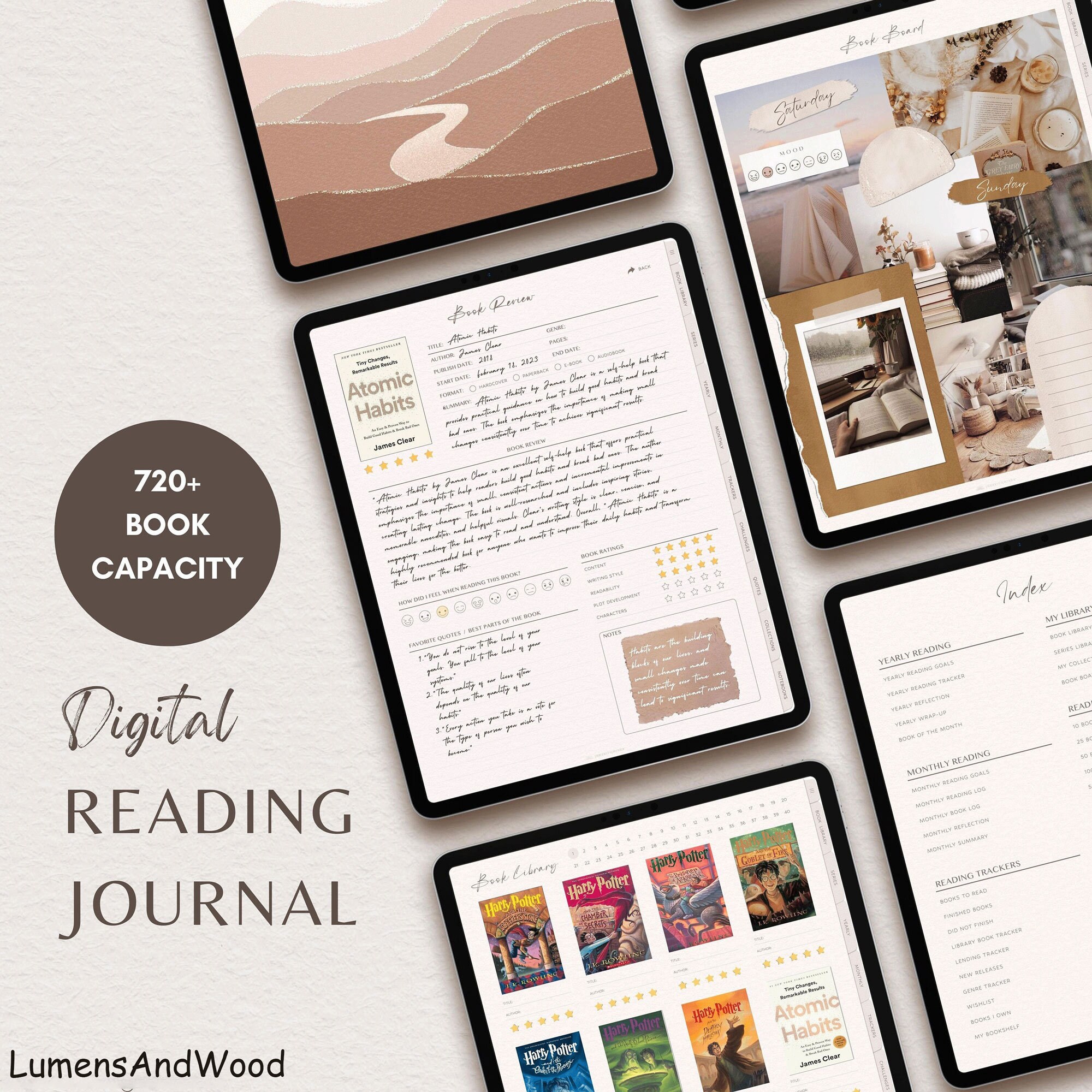 Digital Reading Magazine 2024 | Minimalist Reusable Boho Reading ...
