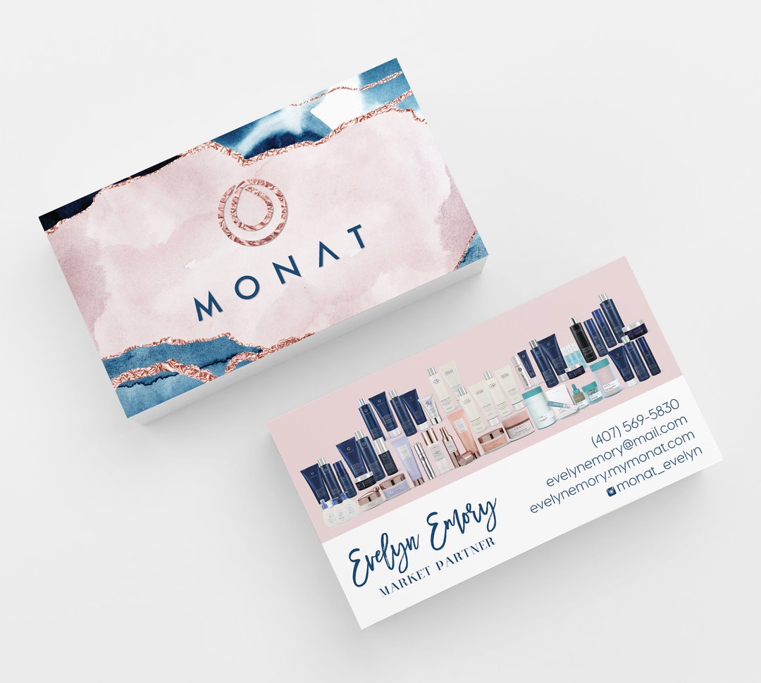 Rose Gold Monat Business Cards 500 Printed Business Cards Personalized ...