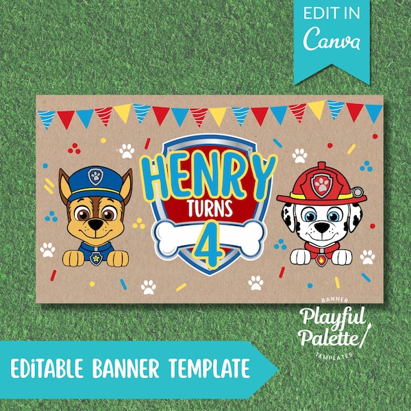 Paw Patrol Banner - Etsy
