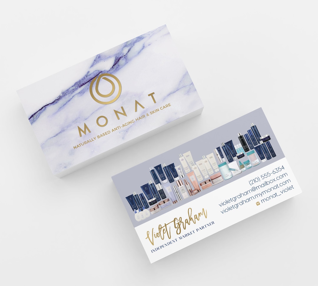 Monat Business Card Design 500 Business Cards Printed Template ...