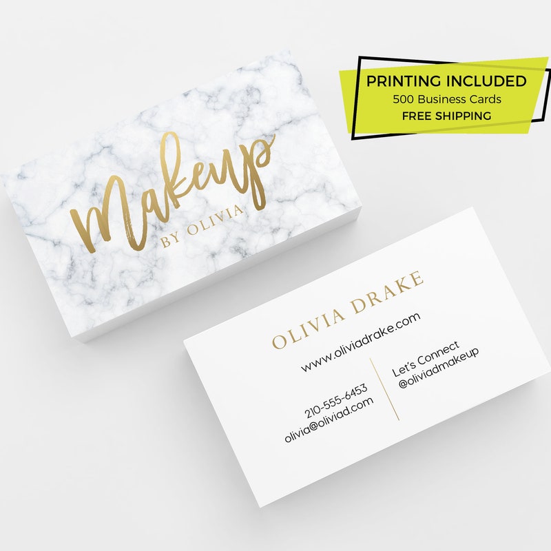 Marble Business Card - Etsy