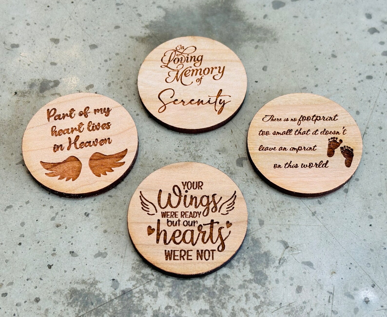 Child Sympathy Tokens Personalized Tokens Pocket Tokens Funeral Hand ...