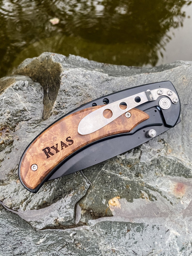 Man Camp / Father Son Camp / Pocket Knife With Logo - Etsy