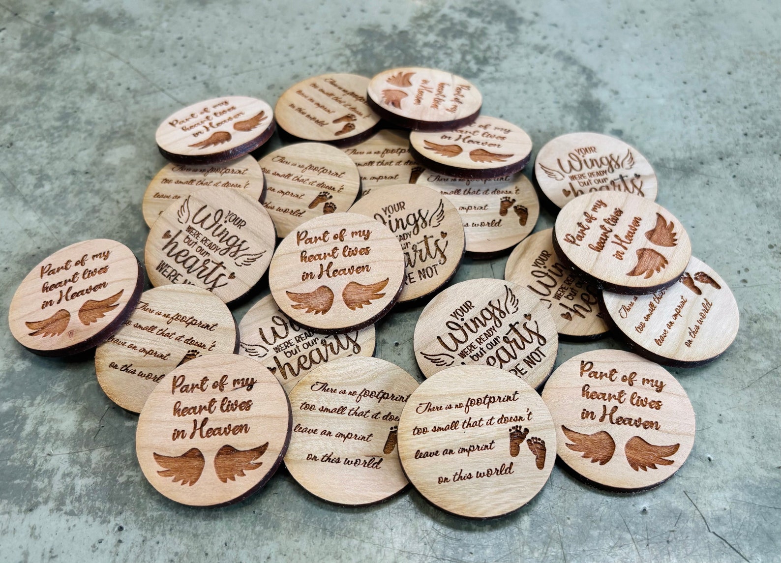 Child Sympathy Tokens Personalized Tokens Pocket Tokens Funeral Hand ...