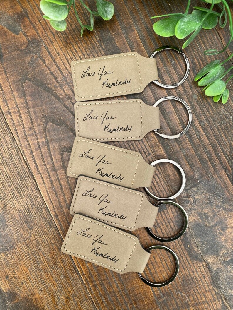 Key Chain With Transferred Hand Written Message / Gift for Dad - Etsy