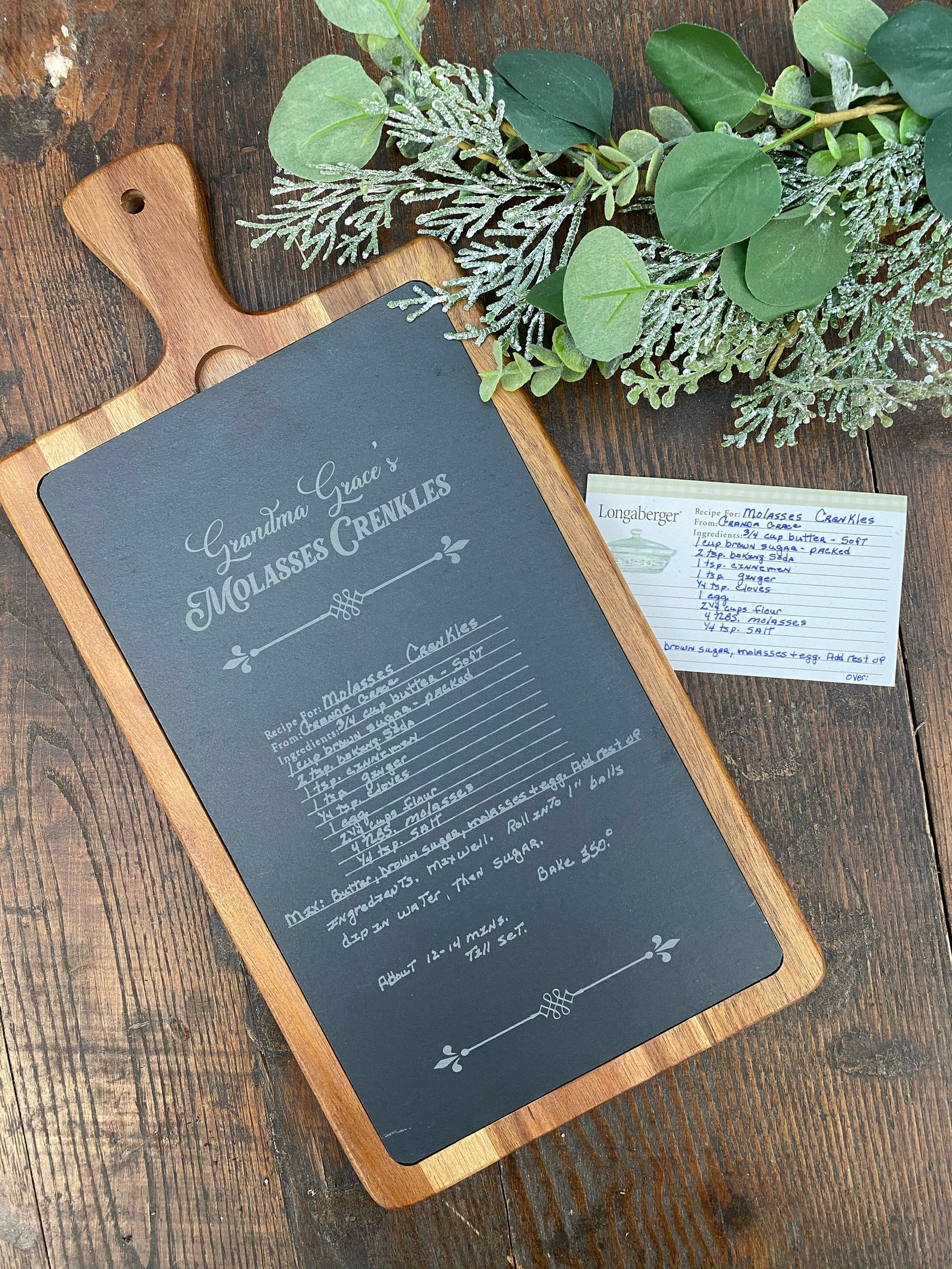Custom Engraved Slate Board / Handwriting Transfer / Grandma’s Famous ...