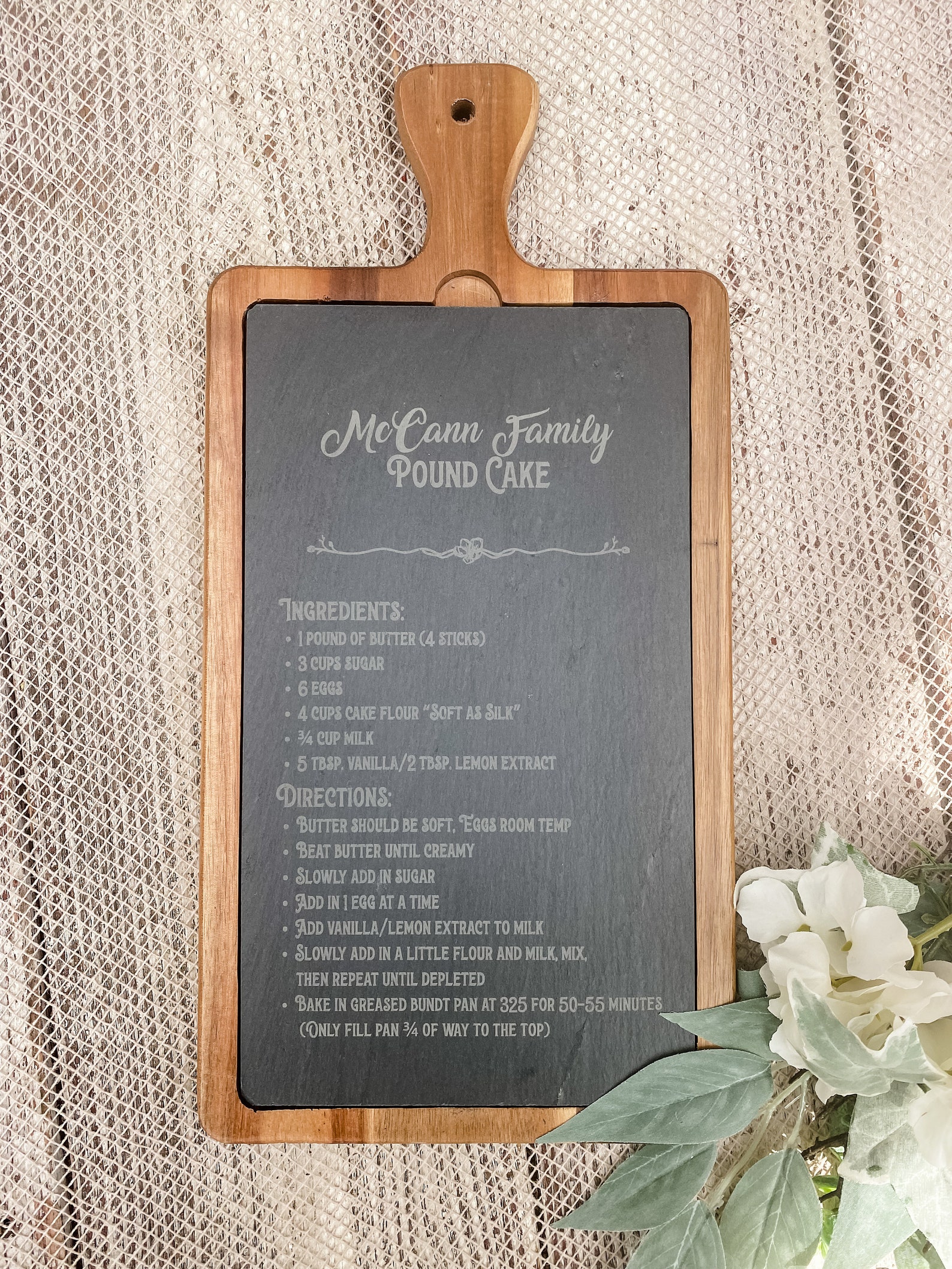 Custom Engraved Slate Board / Handwriting Transfer / Grandma’s Famous ...