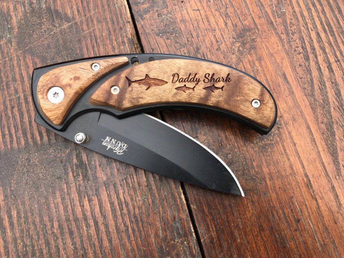 Daddy Shark Knife Baby Sharks Engraved Knife - Etsy