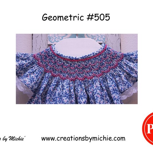 Geometric Smocking Design 501 Smocking Pattern Instant - Etsy