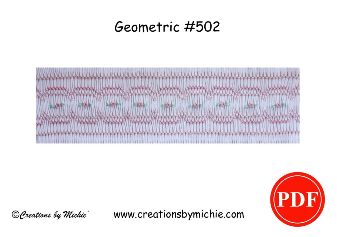 Geometric Smocking Design 502 Smocking Pattern Instant - Etsy UK