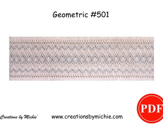 Geometric Smocking Design 501 Smocking Pattern Instant Download ...