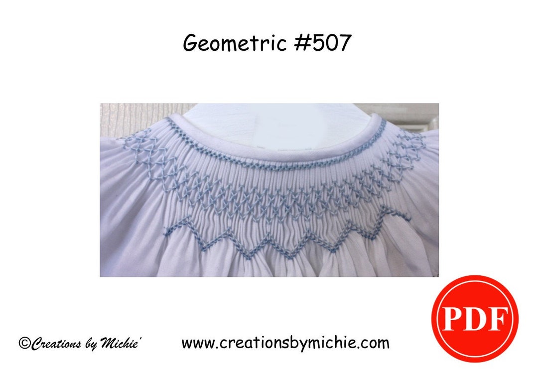 Geometric Smocking Design 507 Smocking Pattern Instant Download ...
